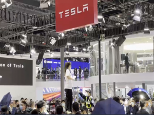 上海车展特斯拉展台出现维权女：疑因特斯拉Model 3刹车失灵 - 热点科技 - ITheat.com