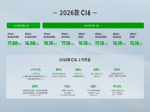 20万级双冠王再进化！2026款零跑C16携6座/5座双版本上市 - 热点科技 - ITheat.com